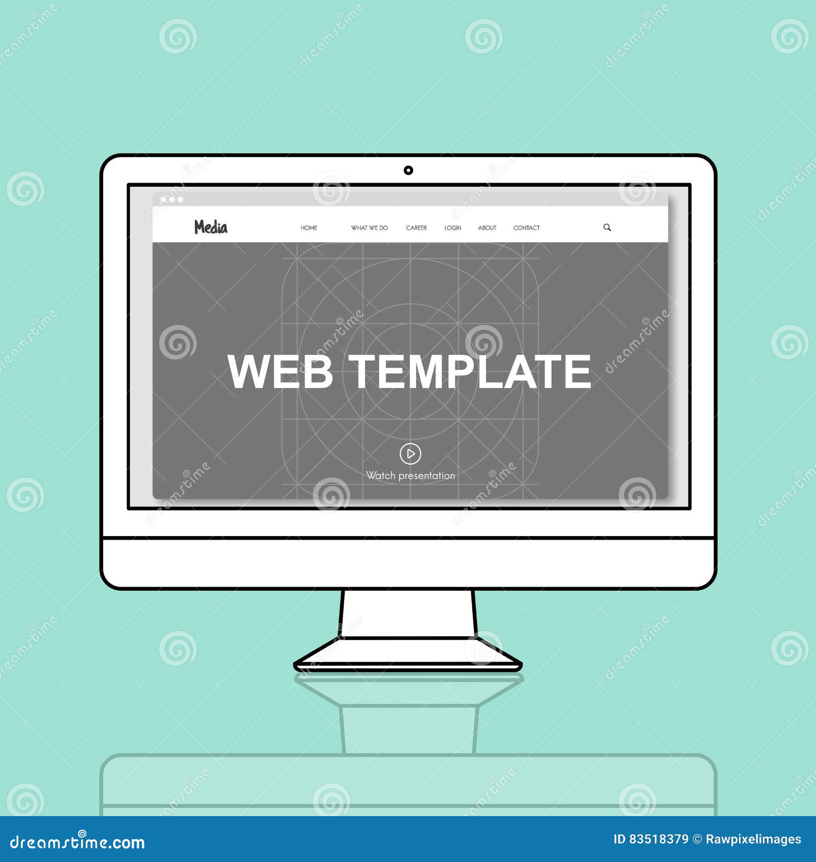Web Template Internet Technology Concept Stock Illustration ...