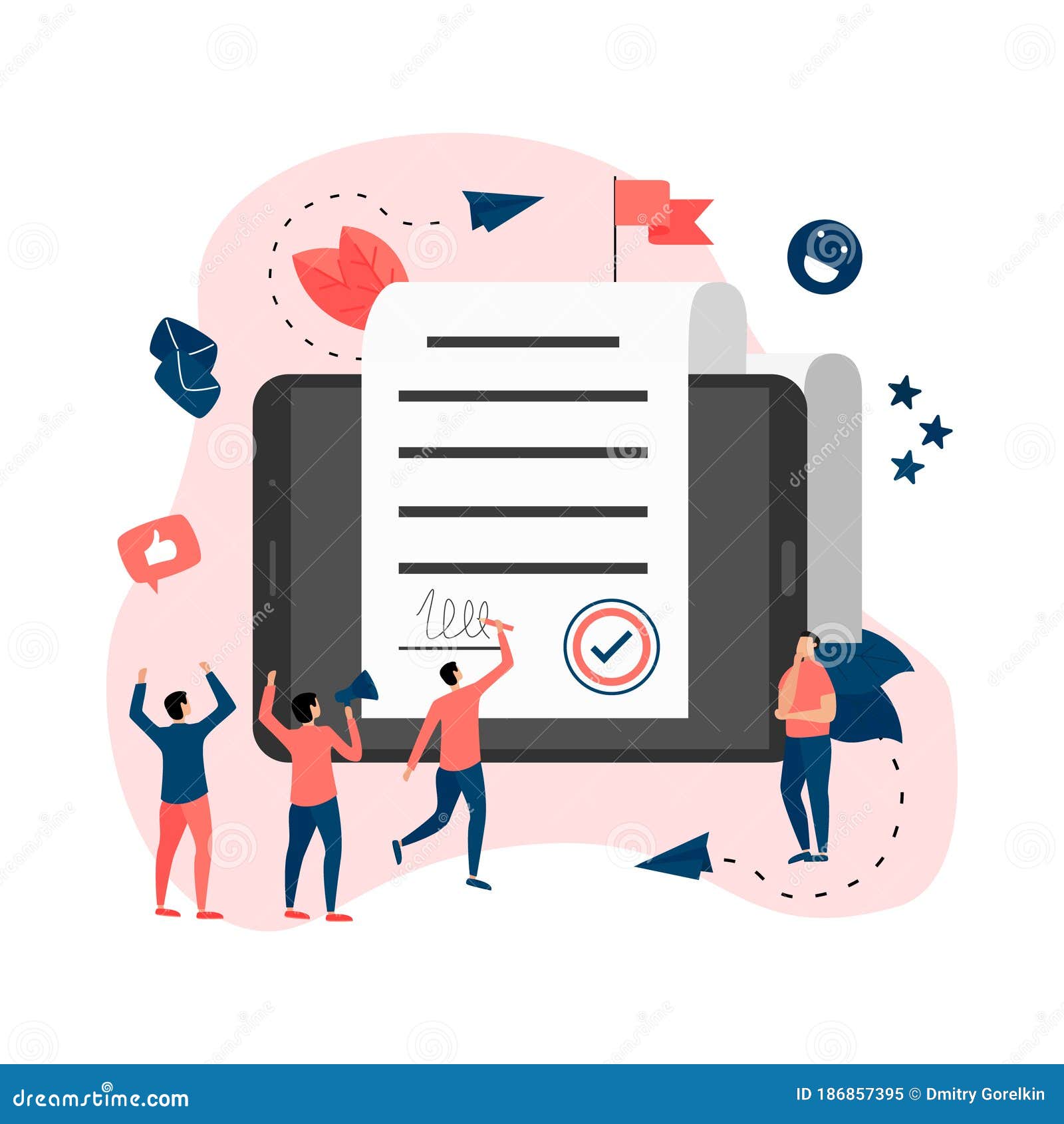 Web Template. Online Electronic Smart Contract Document, Paper Document ...