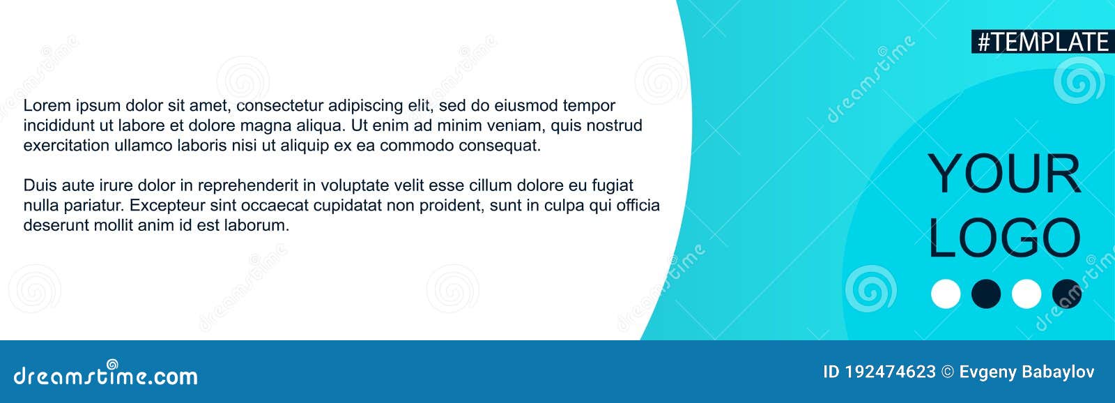 Web Template for Personal or Advertising Articles Design Stock Vector ...