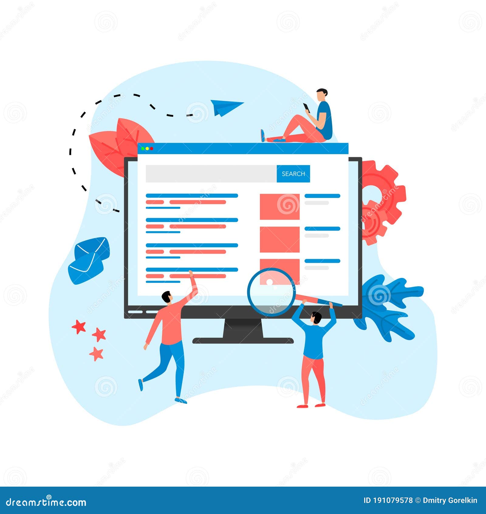 Web Template. Search Engine Result Pag Vector, Page Showing Search ...