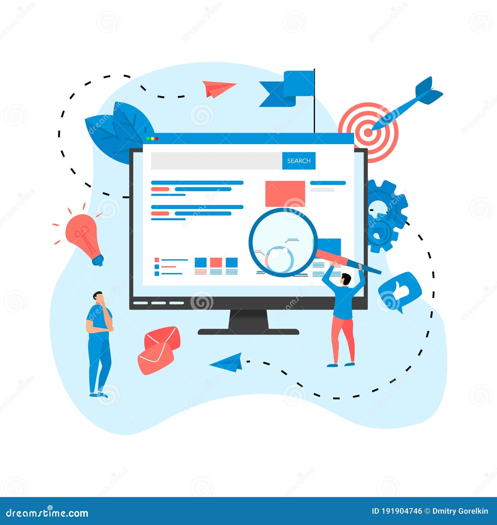 Web Template. Search Engine Result Pag Vector, Page Showing Search ...