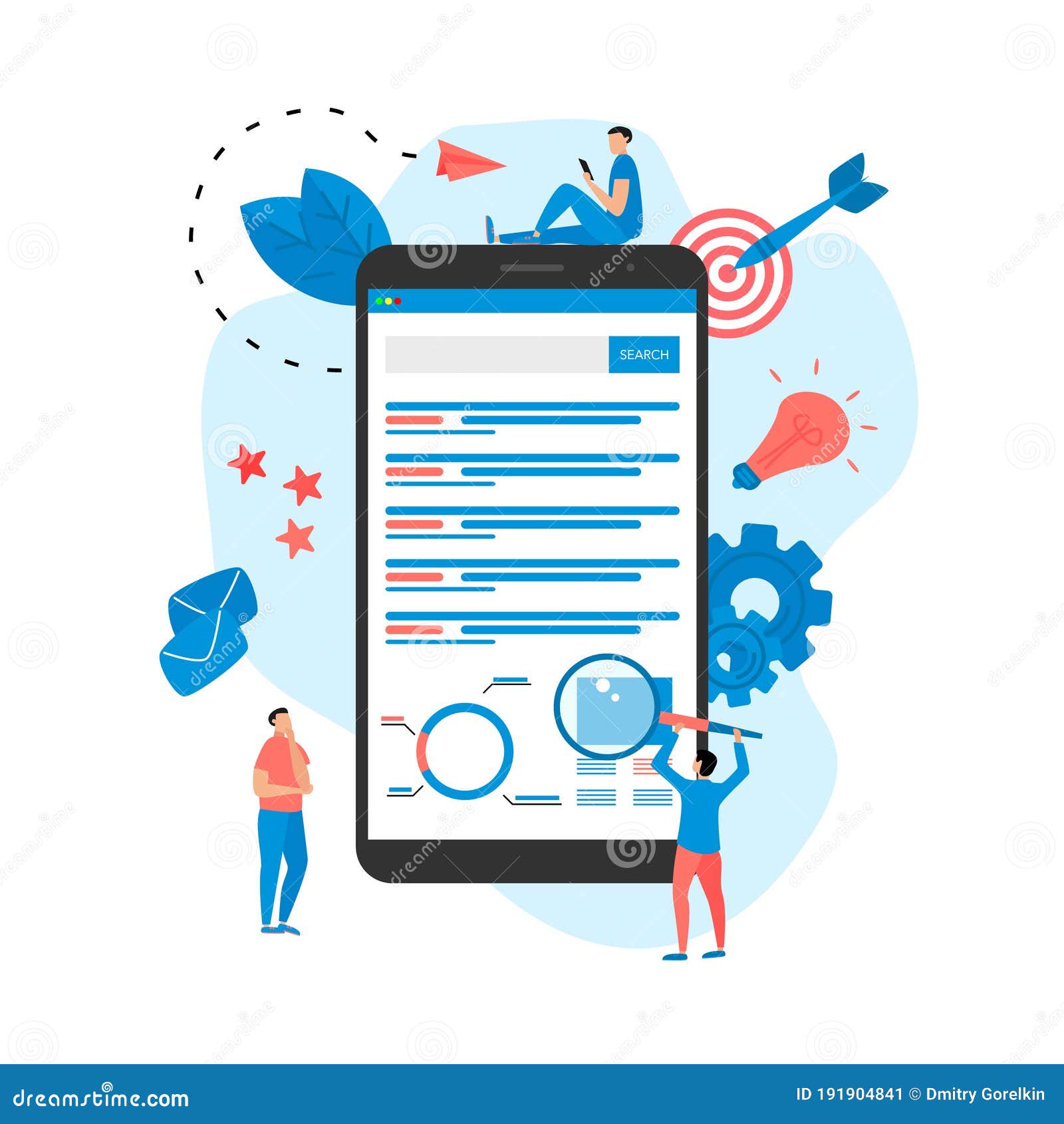 Web Template. Search Engine Result Pag Vector, Page Showing Search ...