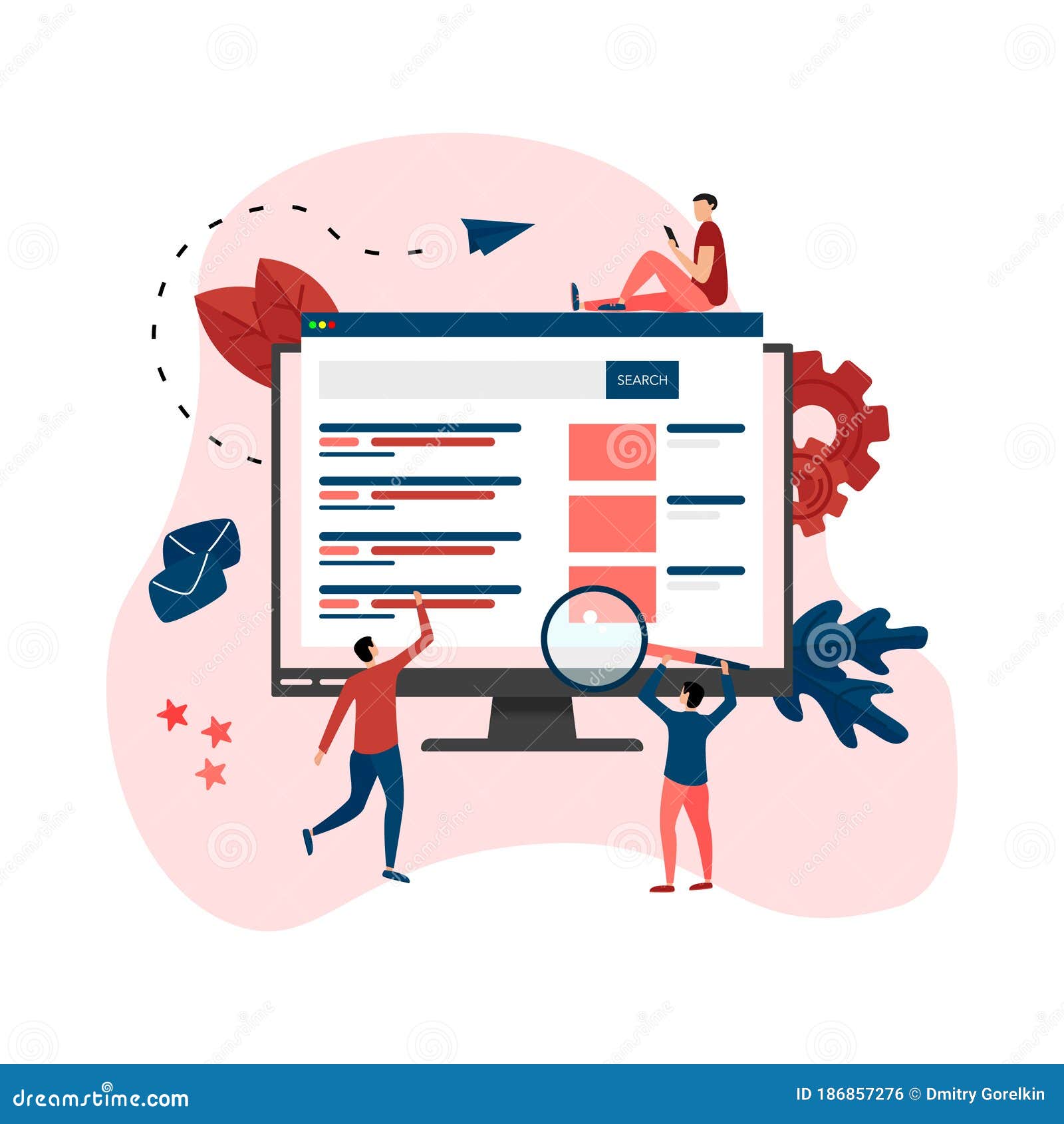 Web Template. Search Engine Result Pag Vector, Page Showing Search ...