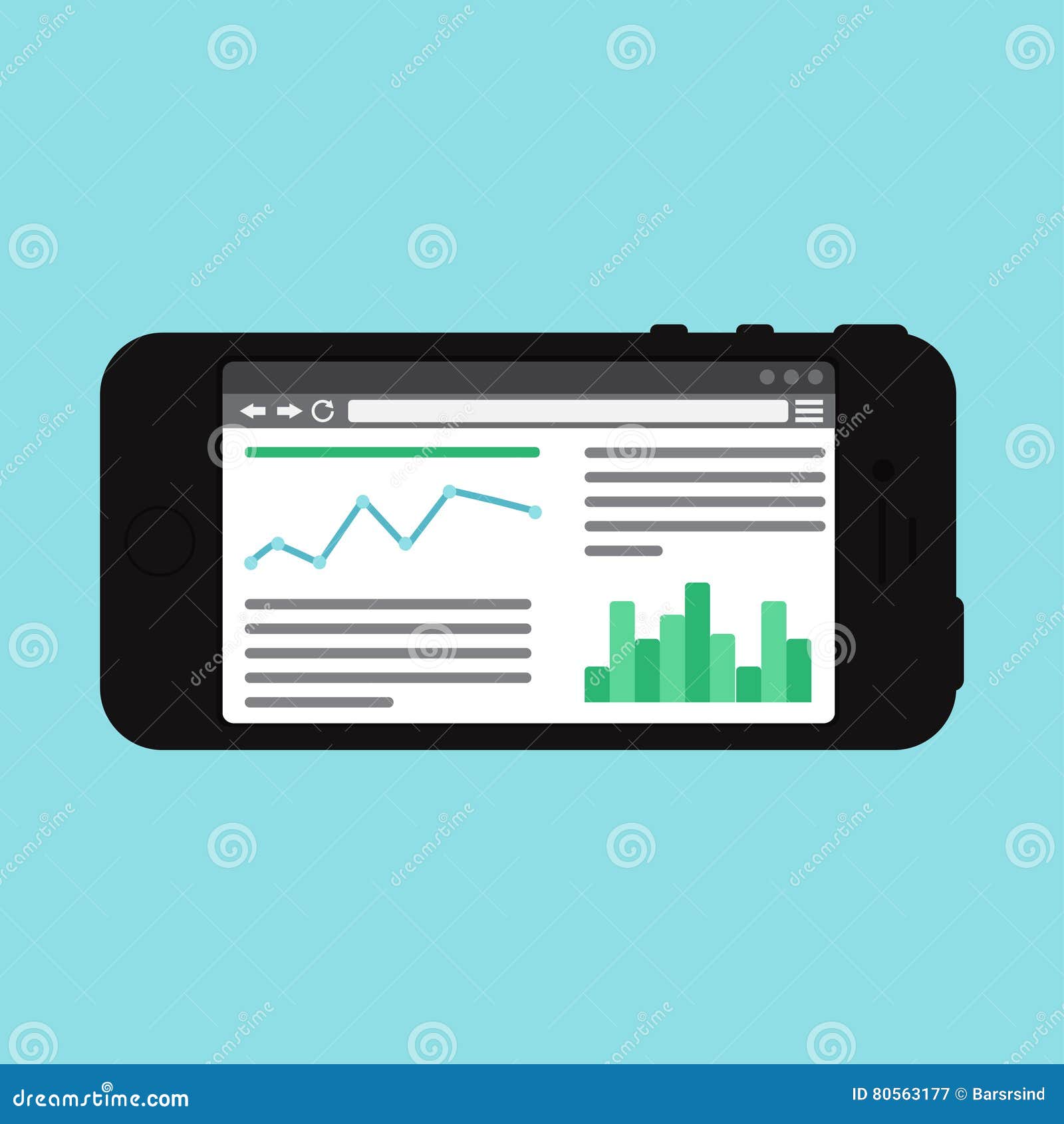 Web Template of Smartphone Site or Article Form Stock Illustration ...