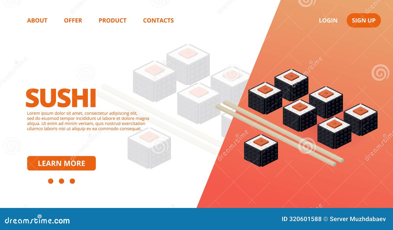 Sushi Vector Line Icon. Food Icon Collection. Thin Signs For Restaurant ...