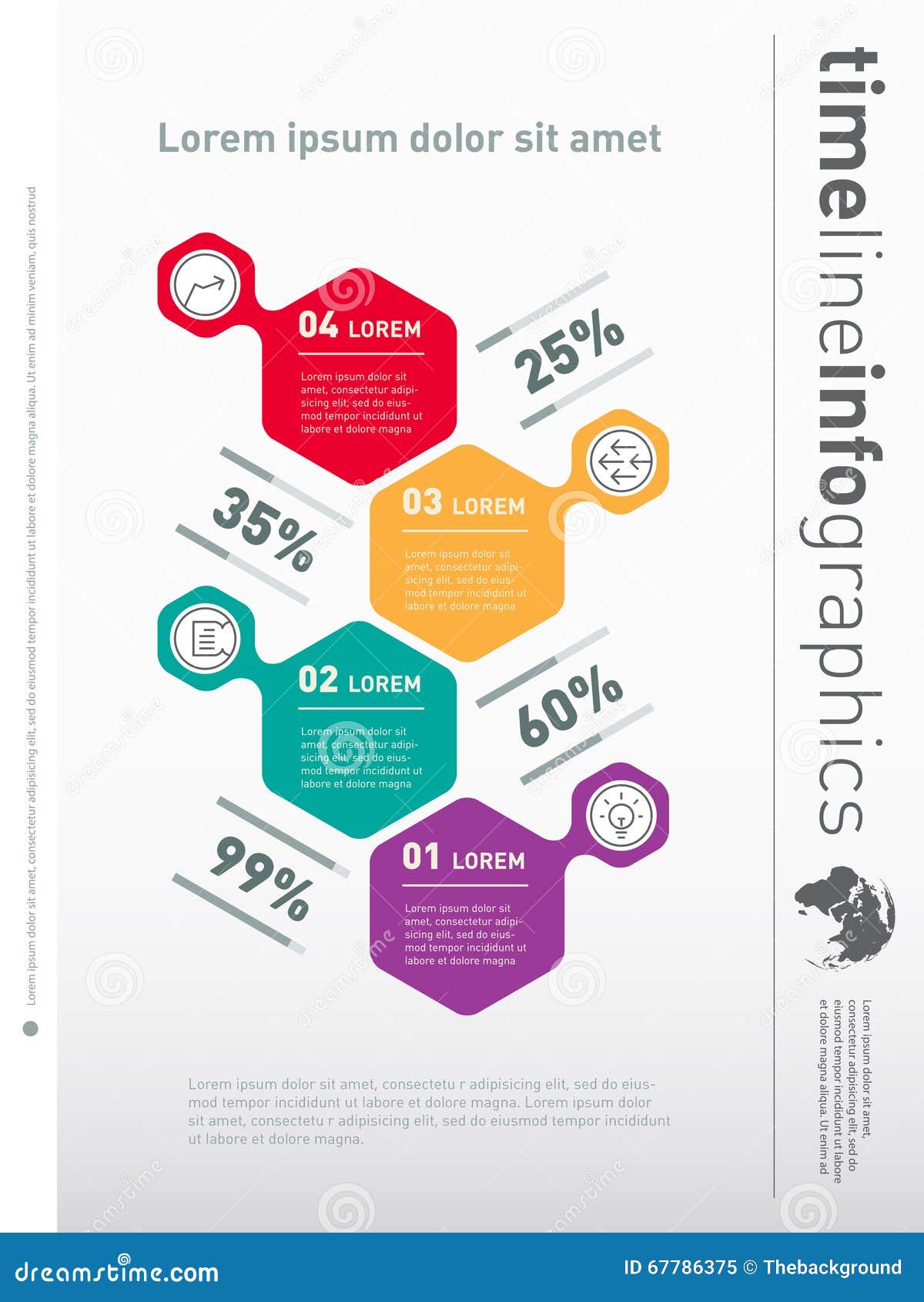 Web Template for Vertical Diagram or Planning. Business Concept Stock ...