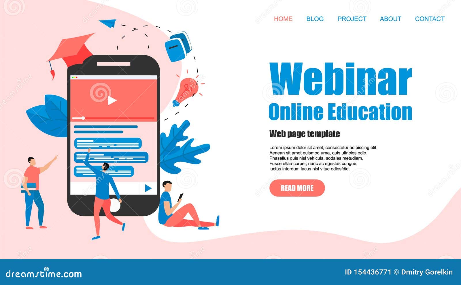 Web Template. Webinar, Internet Conference, Web Based Seminar, Online ...