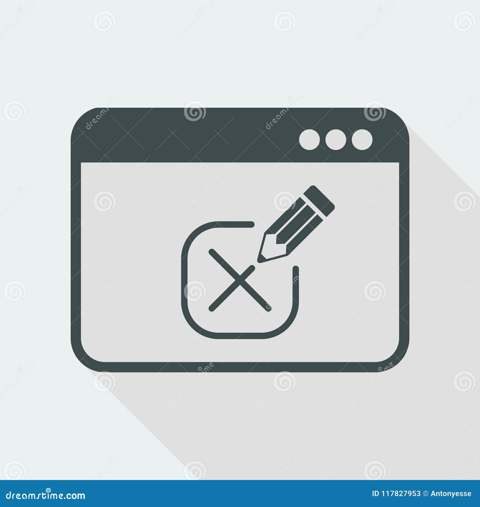 Web Test with Multiple Choice Questions - Vector Web Icon Stock Vector ...
