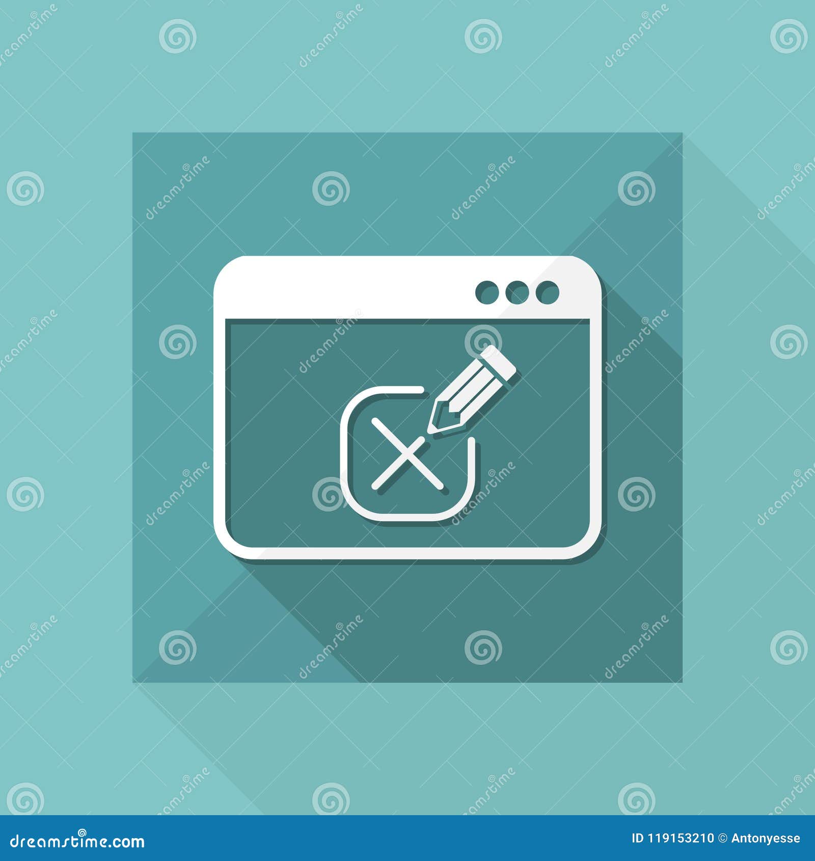 Web Test with Multiple Choice Questions - Vector Web Icon Stock Vector ...
