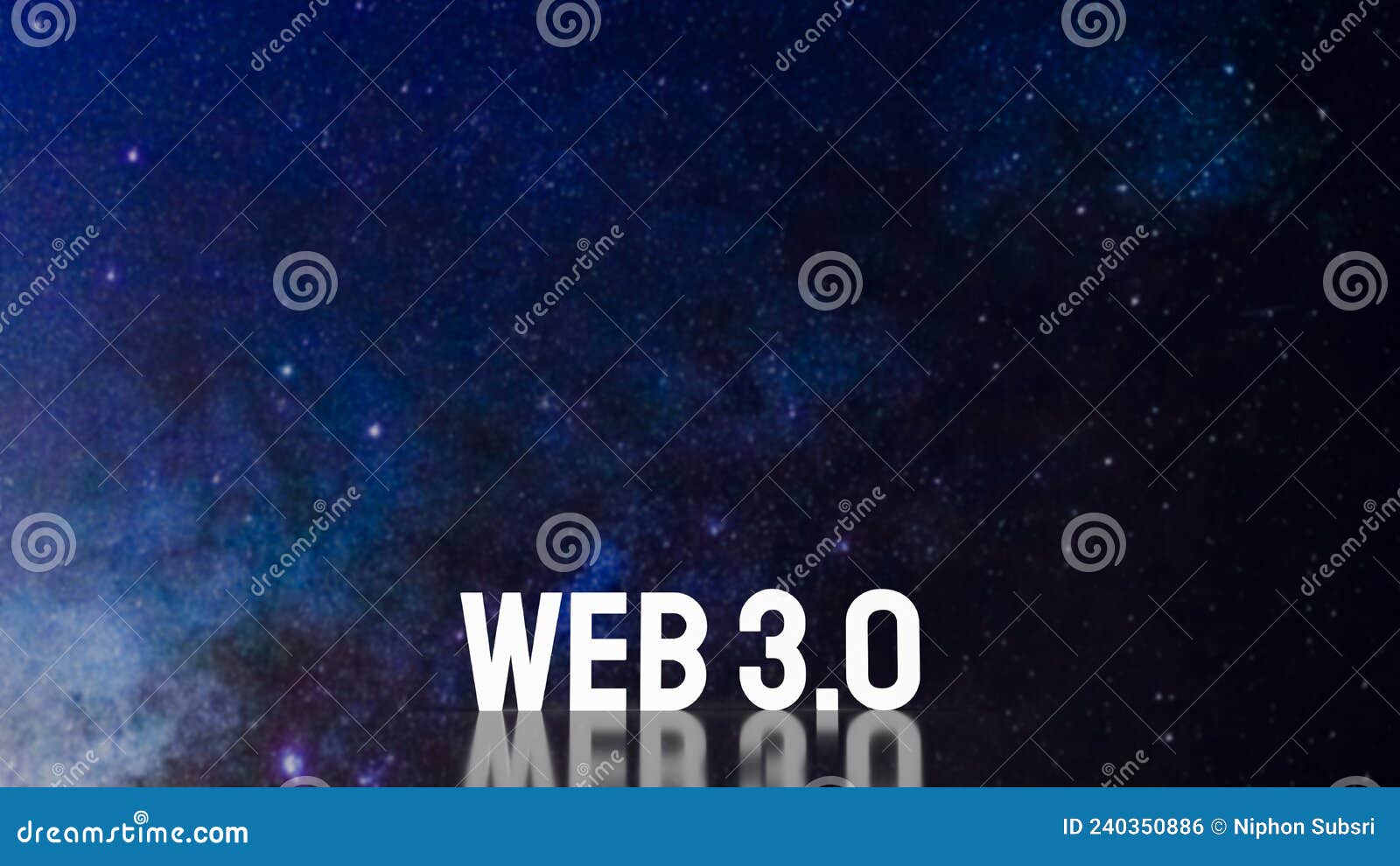 The Web 3.0 Text for Technology Concept 3d Rendering Stock Illustration ...