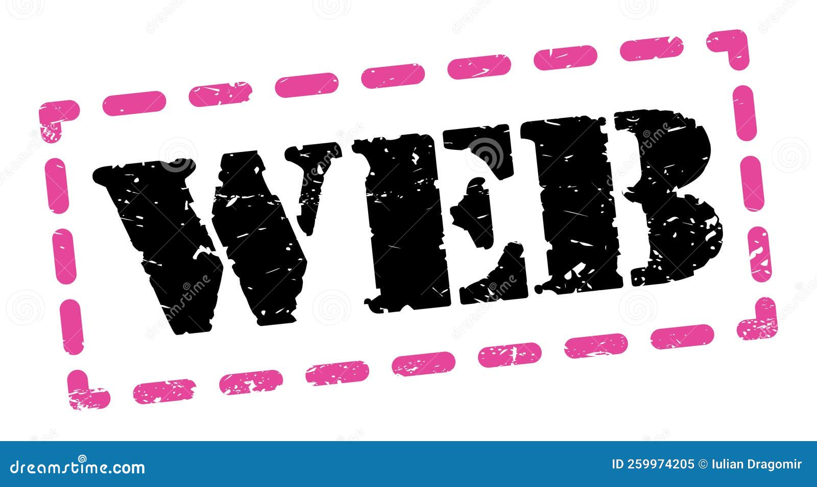 WEB Text Written on Pink-black Stamp Sign Stock Illustration ...