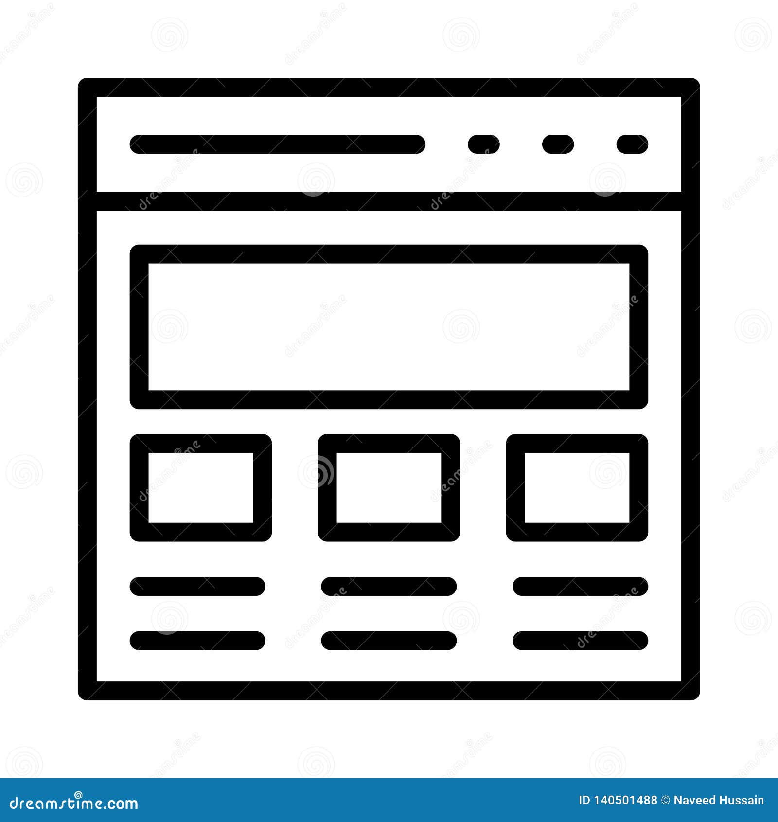 Web thin line vector icon stock vector. Illustration of graphics ...