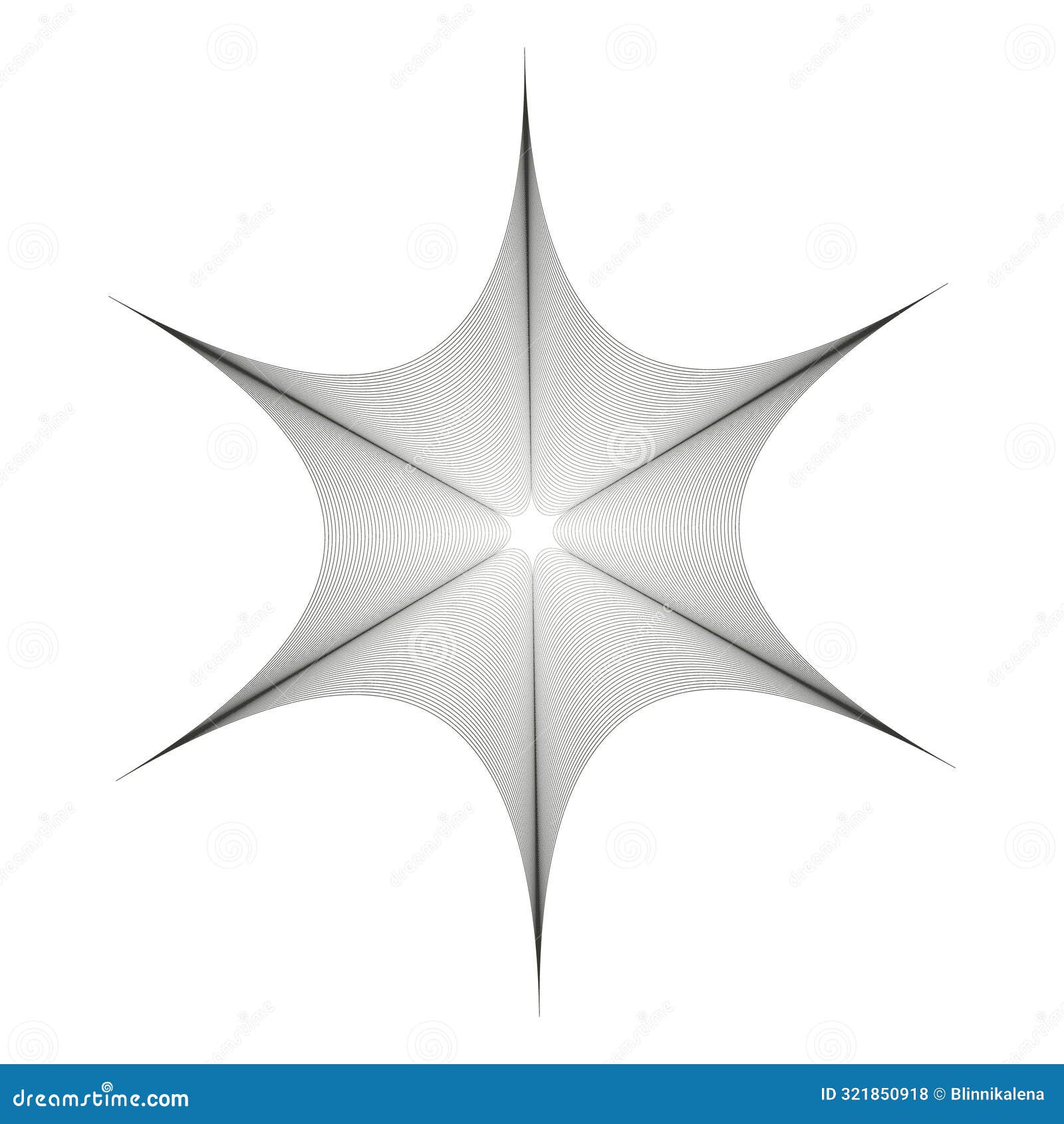 Web Thin Lines Isolated. Spiderweb. Abstract Symmetrical Shape, Linear ...