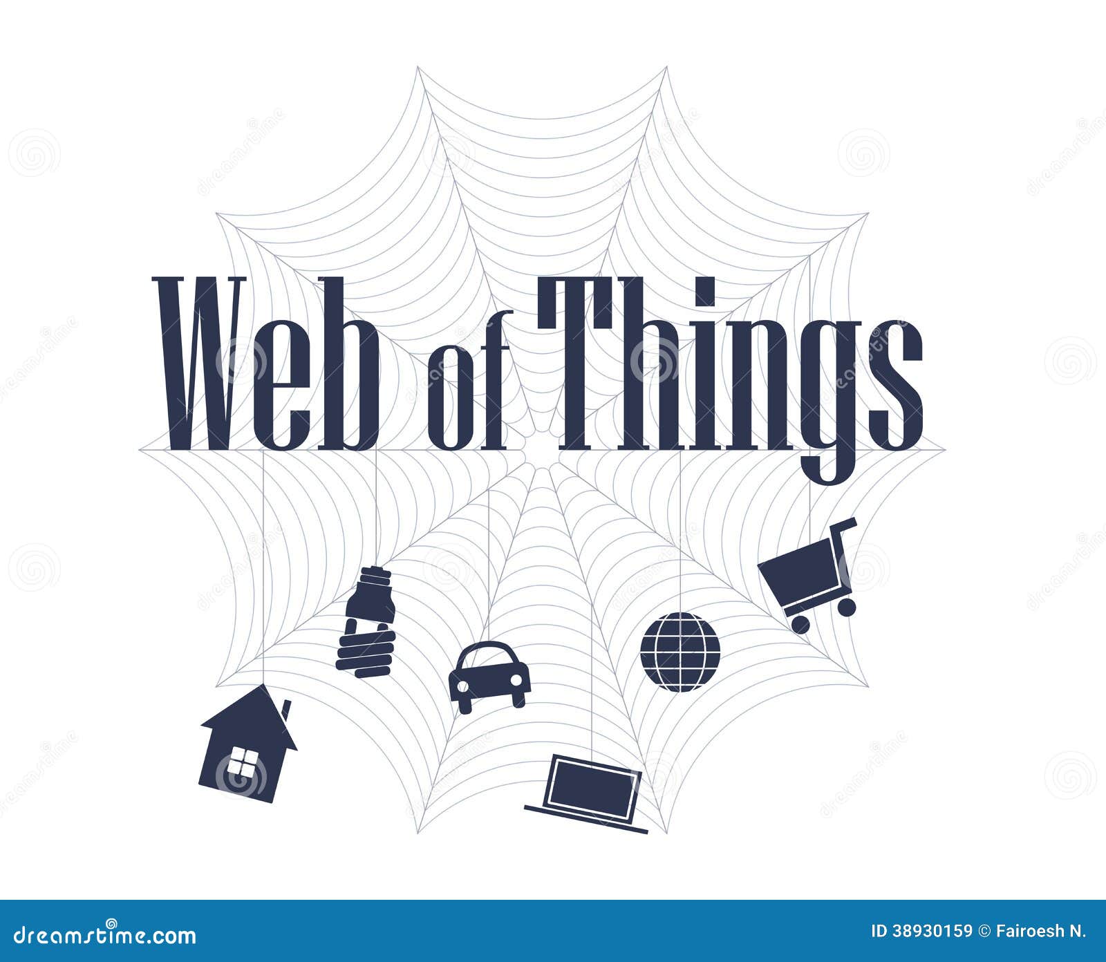 Web of things concept stock illustration. Illustration of applications ...