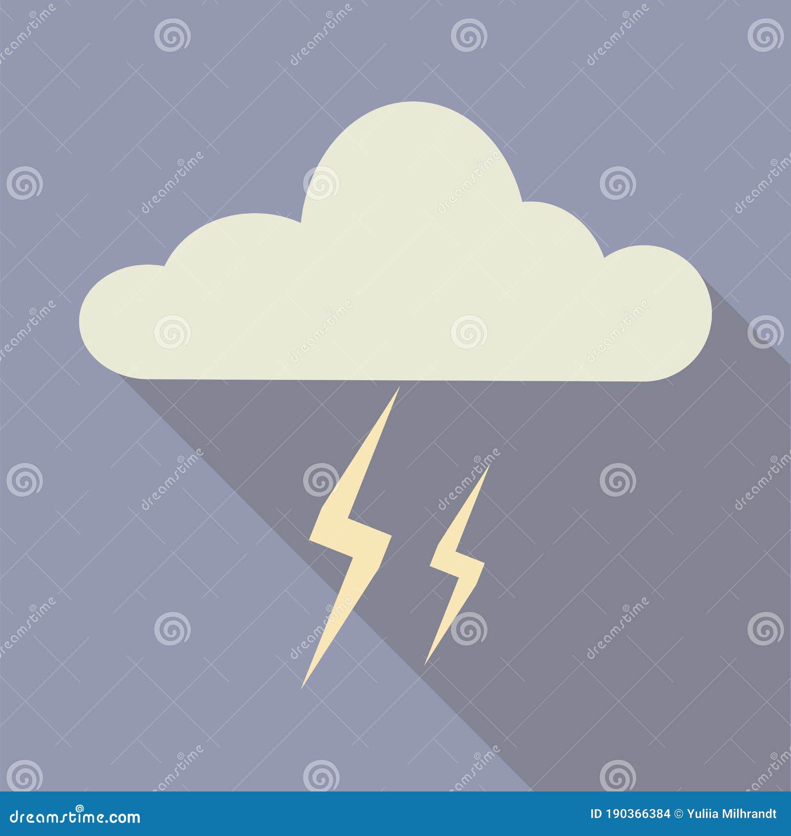 Thundercloud Icon. Vector Isolated Color Stock Illustration ...