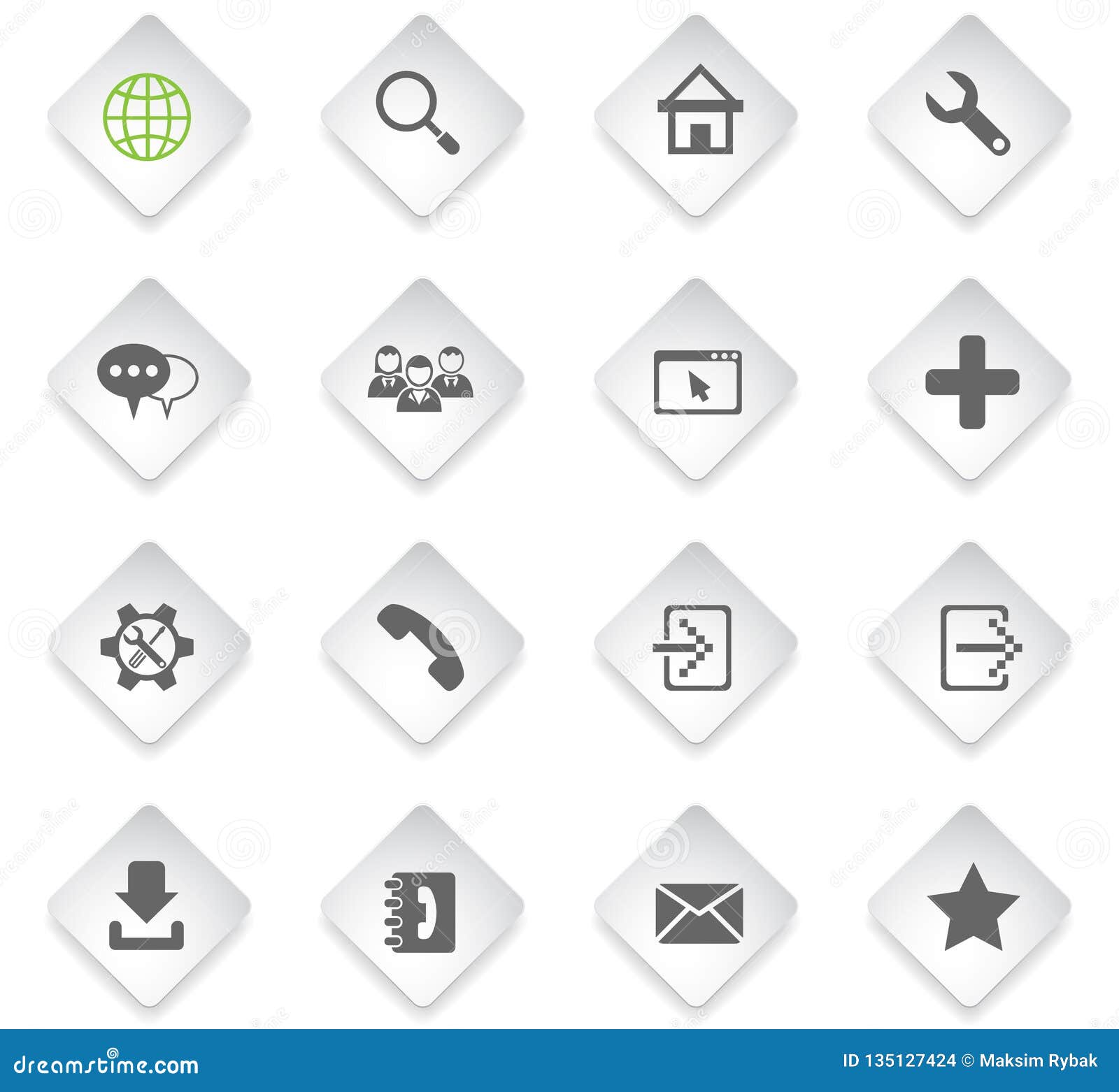 Web tools icon set stock vector. Illustration of star - 135127424