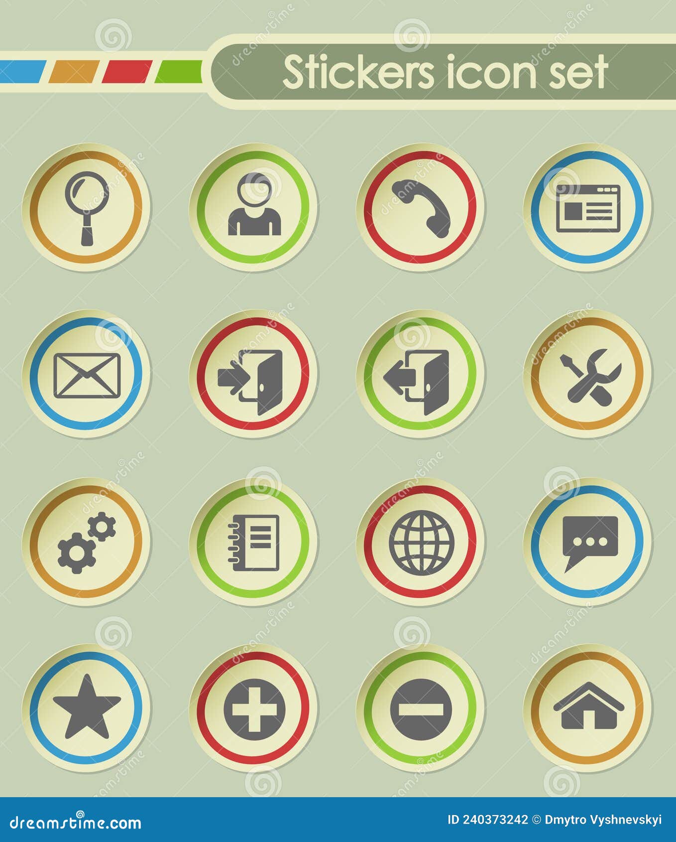 Web tools icon set stock vector. Illustration of vector - 240373242