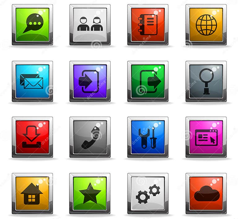 Web tools icon set stock vector. Illustration of download - 122110237
