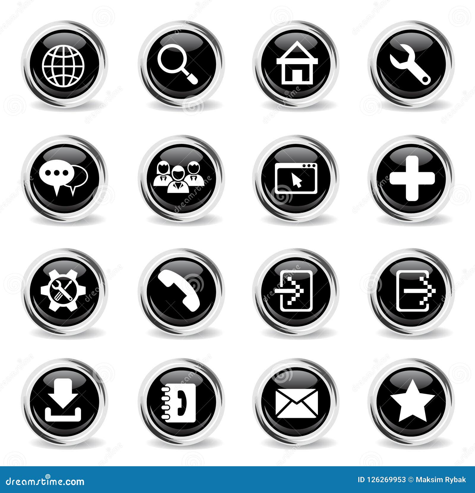 Web tools icon set stock vector. Illustration of wheel - 126269953