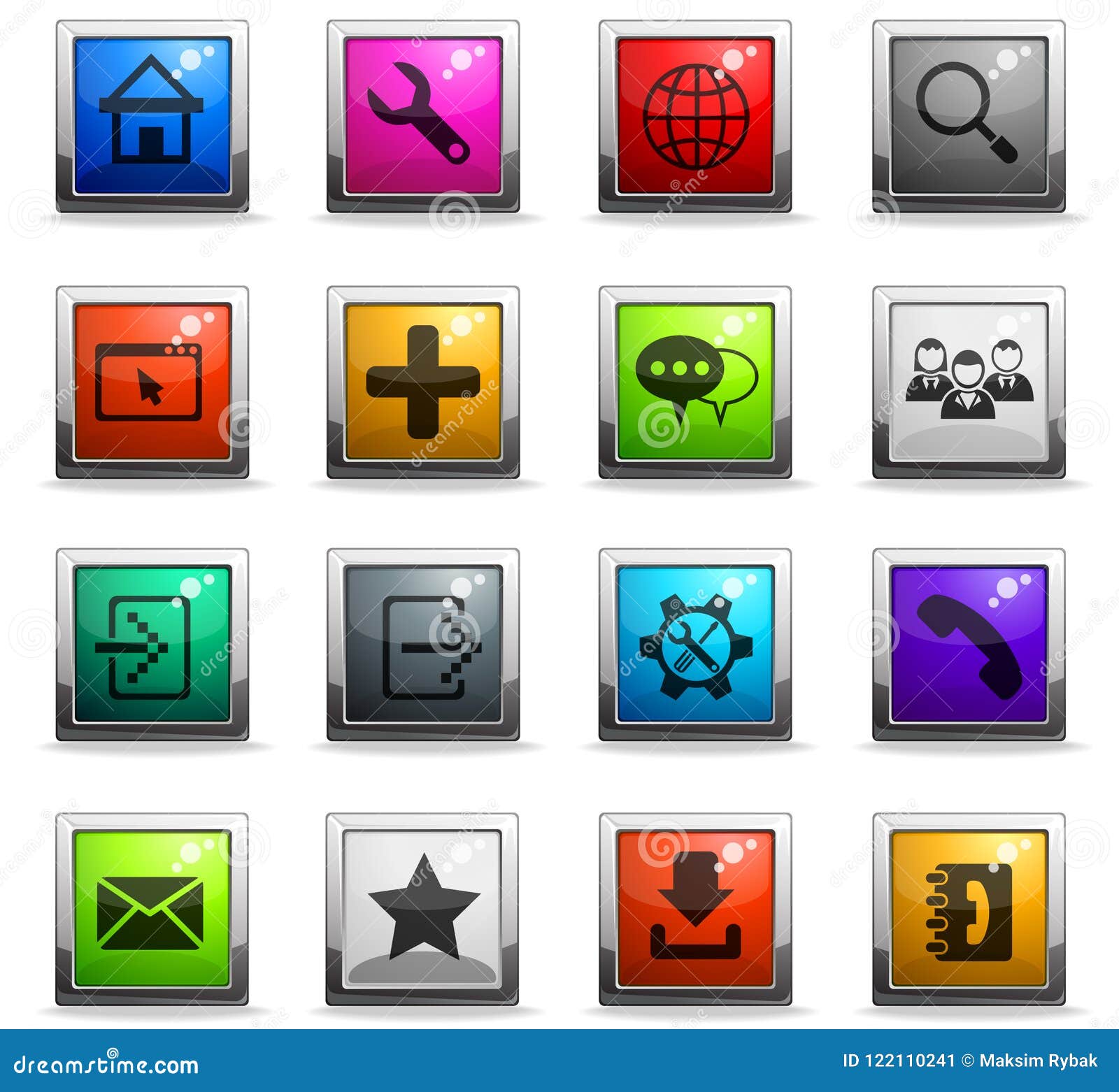 Web tools icon set stock vector. Illustration of star - 122110241