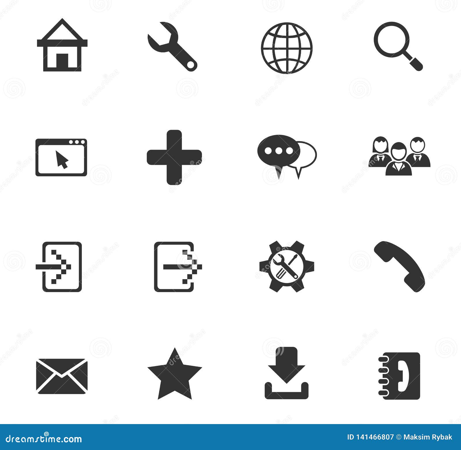 Web tools icon set stock vector. Illustration of wrench - 141466807