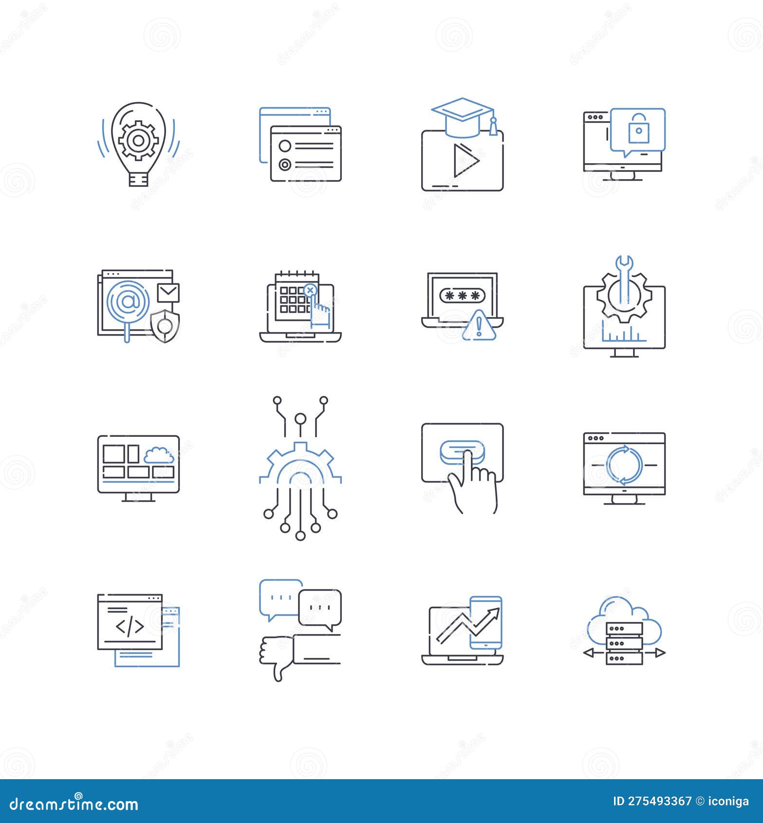 Web Tools Line Icons Collection Browser Html Css Javascript Responsive Mobile Bootstrap