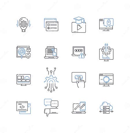 Web Tools Line Icons Collection. Browser, HTML, CSS, JavaScript, Responsive, Mobile, Bootstrap ...
