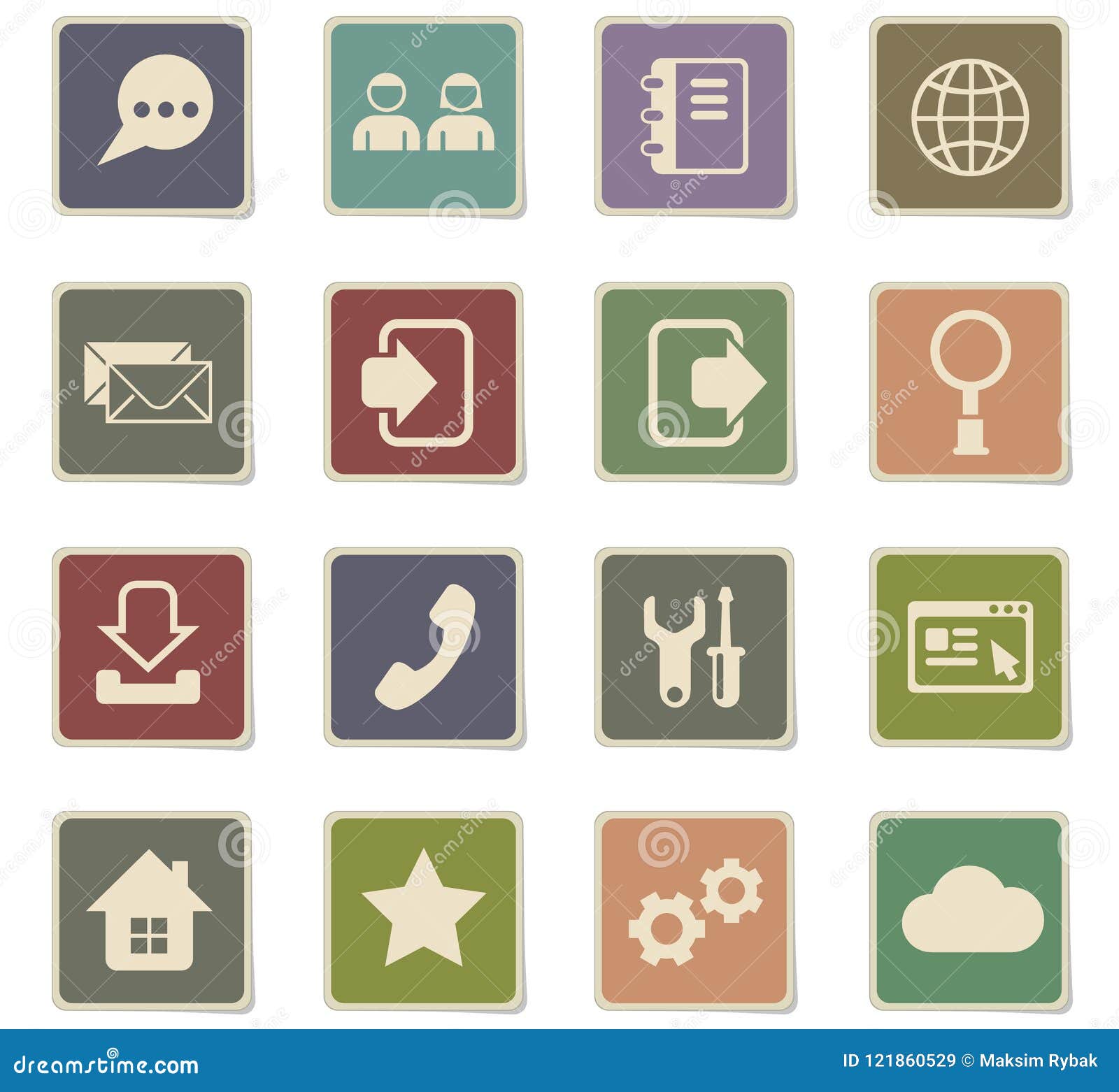 Web tools icon set stock illustration. Illustration of tools - 121860529