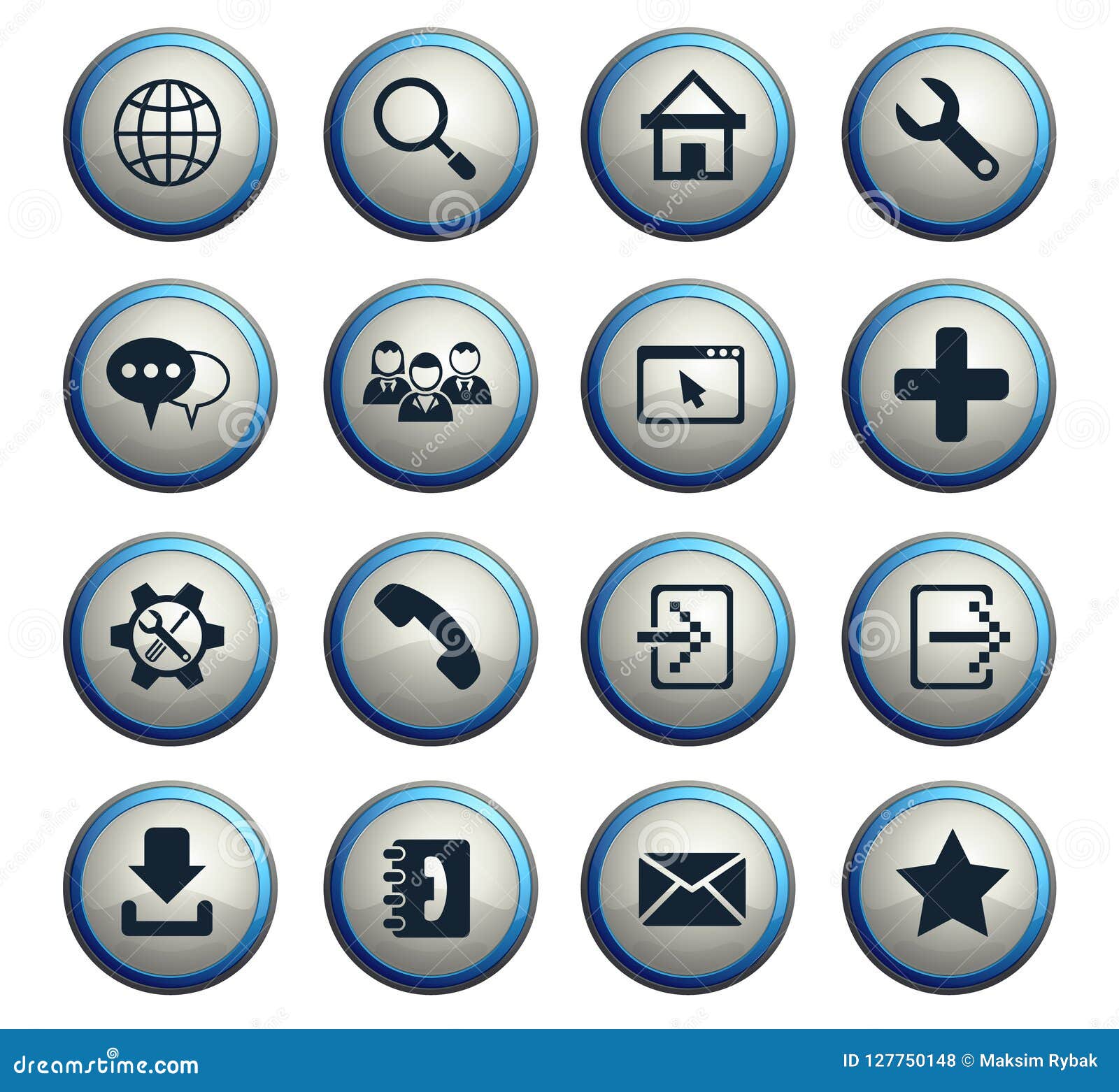 Web tools icon set stock vector. Illustration of phone - 127750148