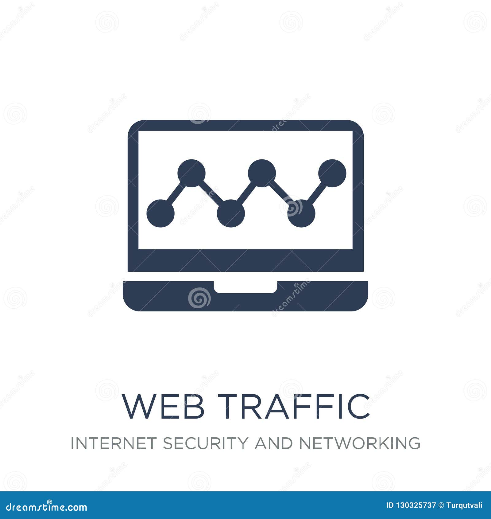Web Traffic Icon Trendy Flat Vector Web Traffic Icon On White B Stock