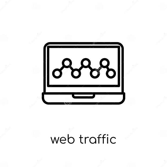 Web Traffic Icon. Trendy Modern Flat Linear Vector Web Traffic I Stock ...