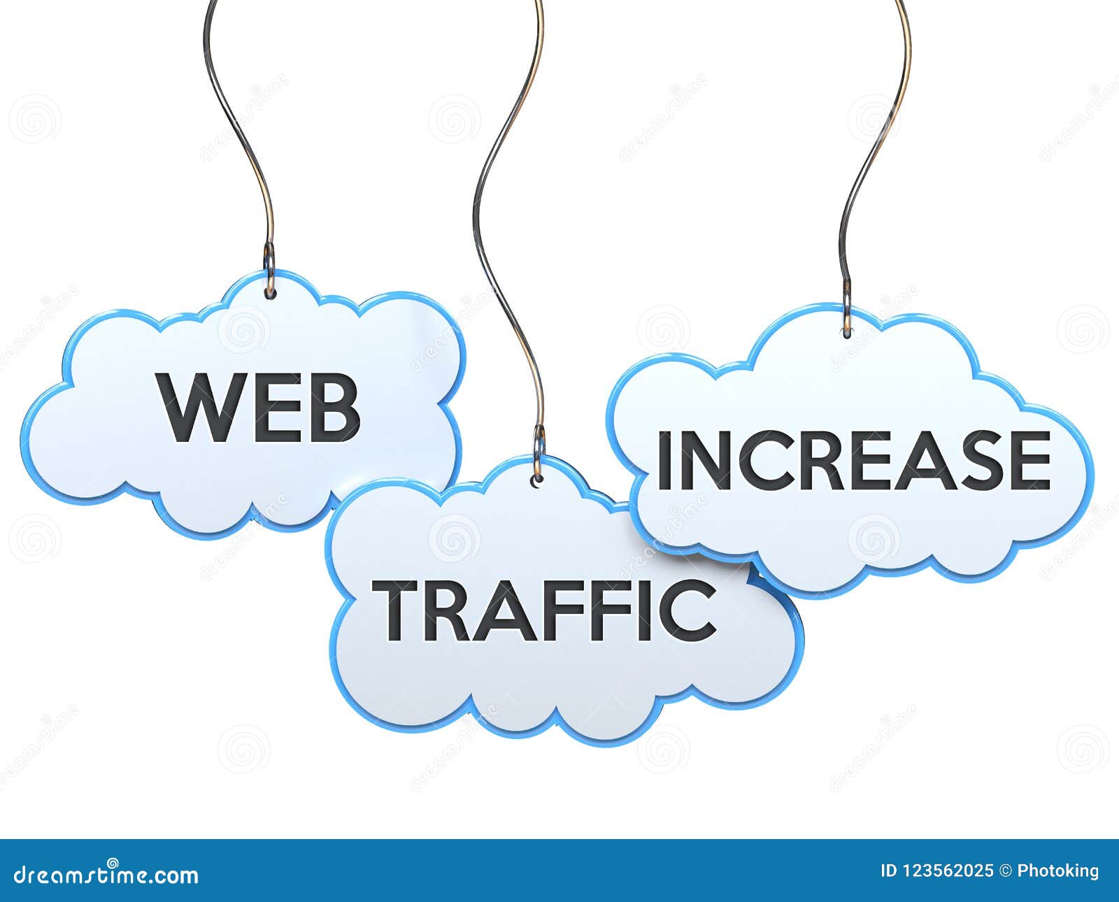 Web Traffic Increase on Cloud Banner Stock Illustration - Illustration ...