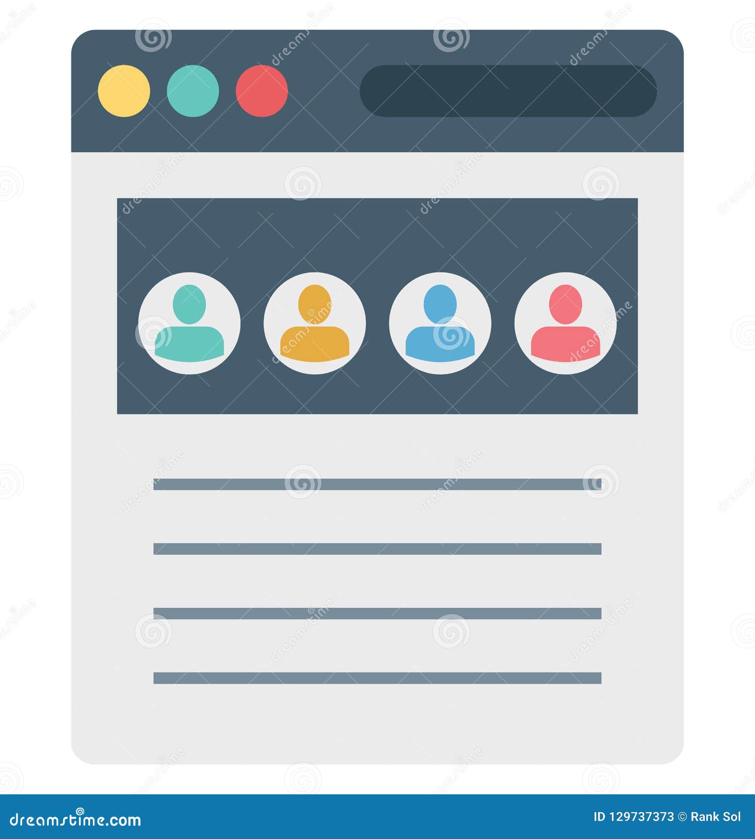 Web Traffic, Users, Isolated Vector Icons that Can Be Easily Modified ...