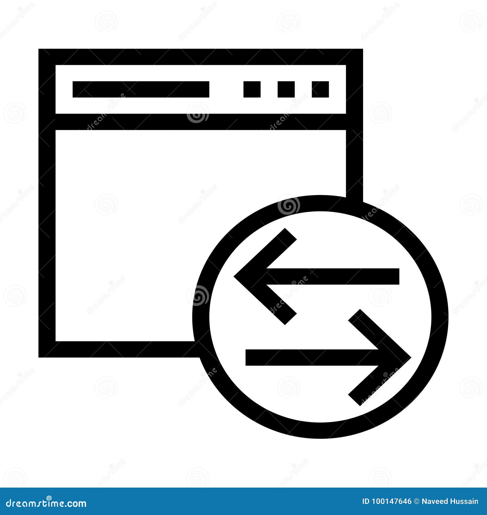 Web transfer icon stock vector. Illustration of transfer - 100147646