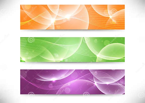 Web Transparent Headers Collection Stock Vector - Illustration of green ...