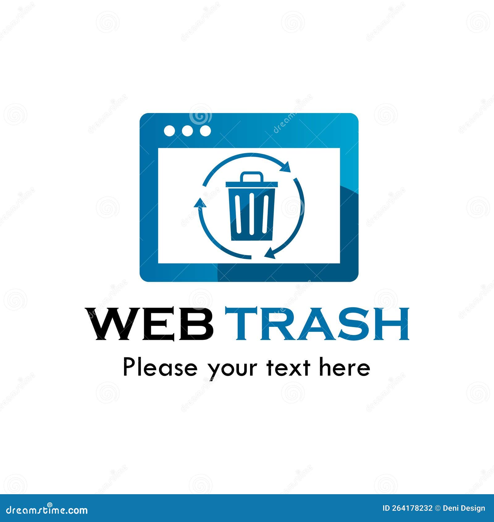 Web trash logo stock vector. Illustration of conservation - 264178232