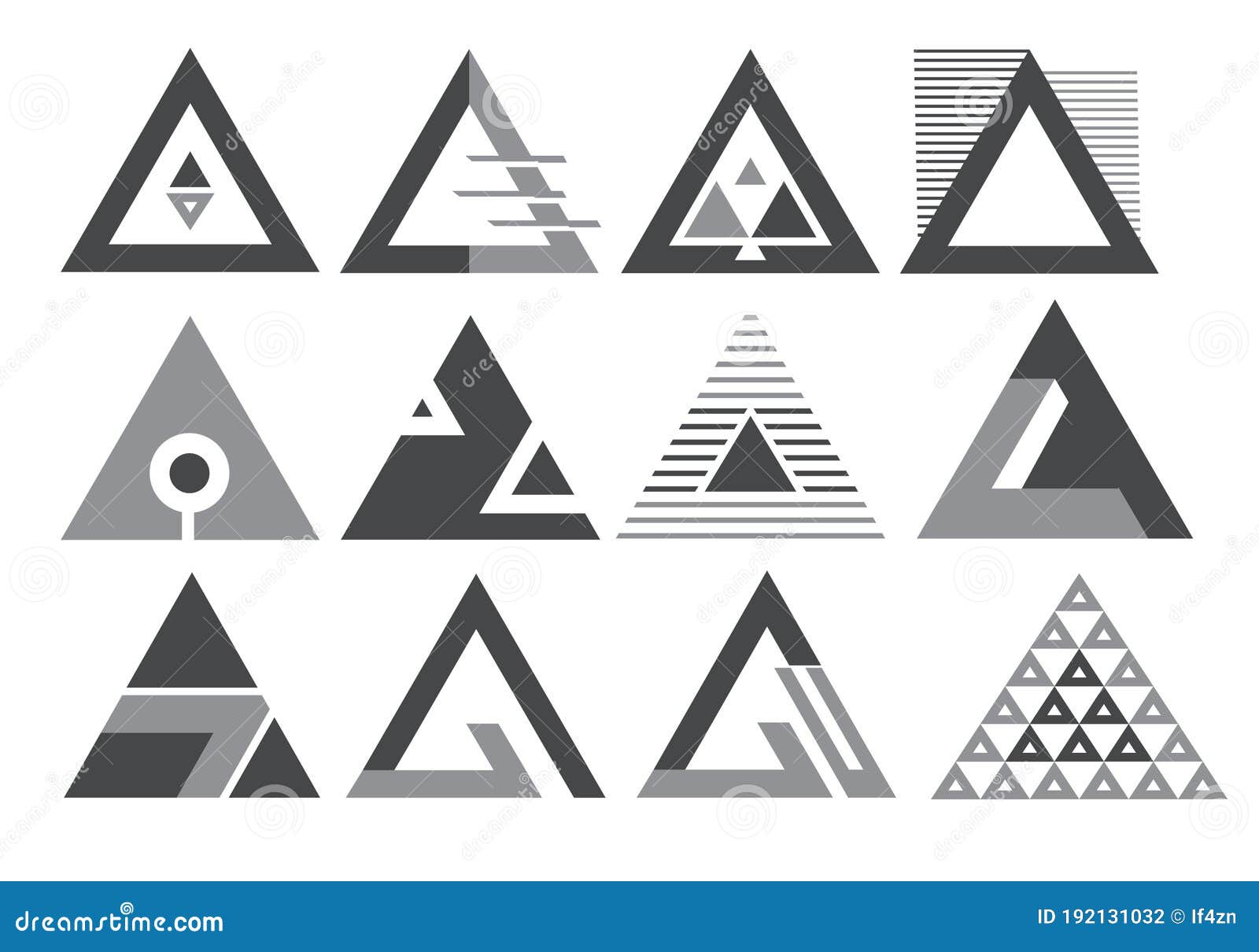 TRIANGLE LOGO IDEAS VECTOR stock vector. Illustration of concept ...
