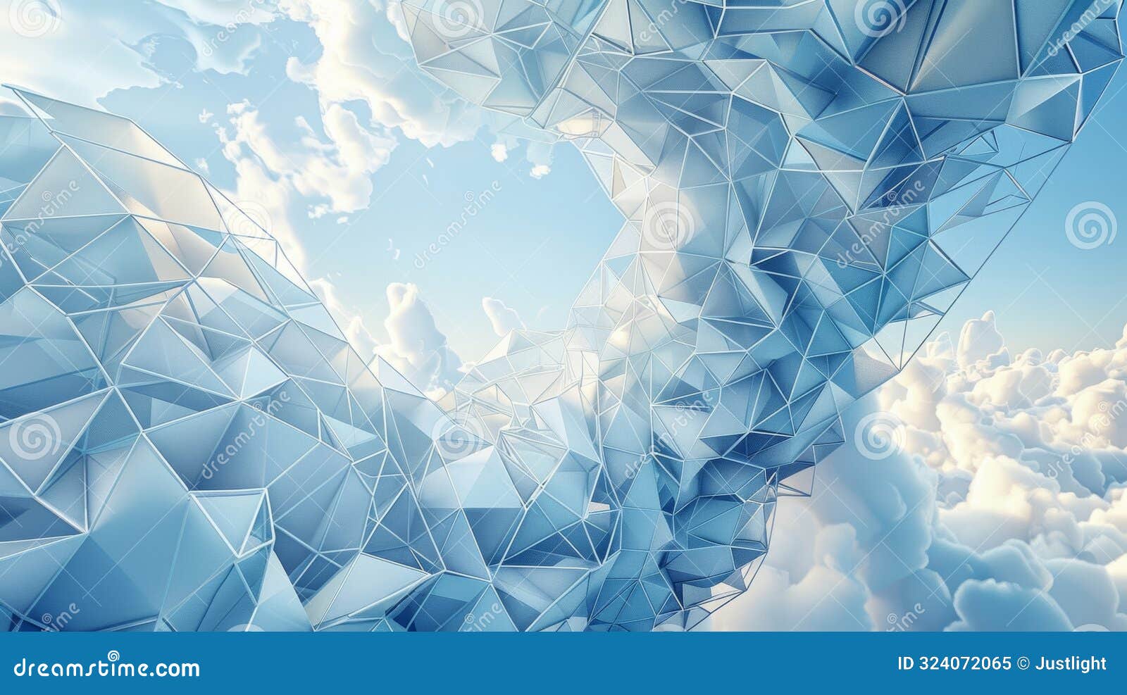 A Web of Triangles Create a Mesmerizing Cloud Formation Stock Image ...