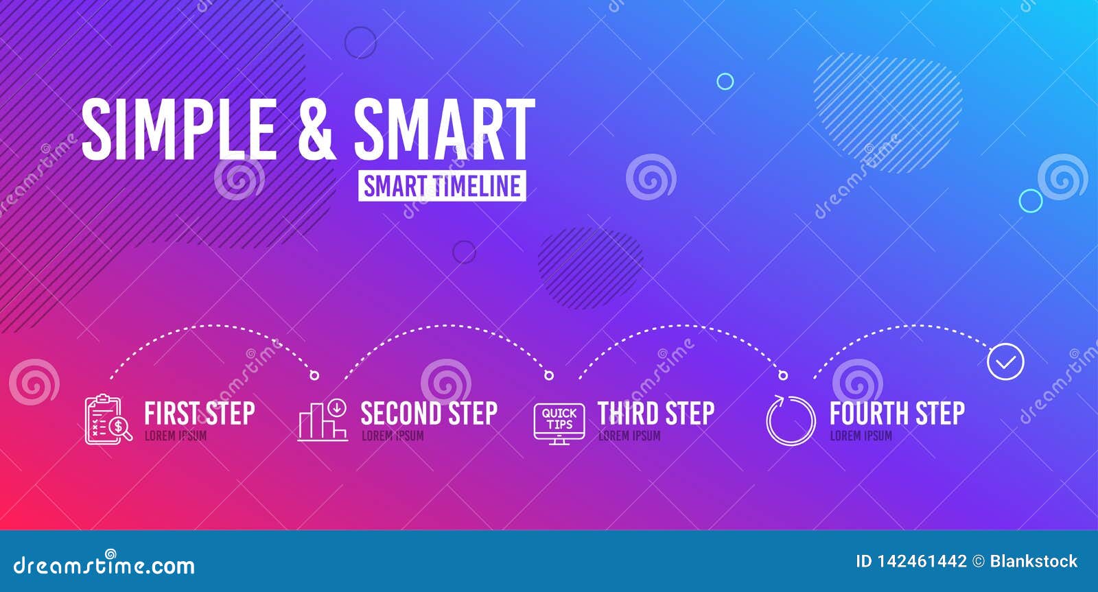 Web Tutorials, Accounting Report and Decreasing Graph Icons Set. Loop Sign. Vector Stock Vector ...