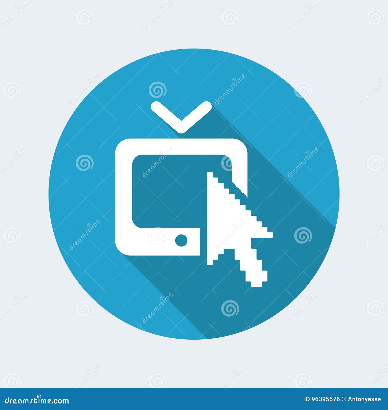 Web tv icon stock vector. Illustration of pointer, symbols - 96395576