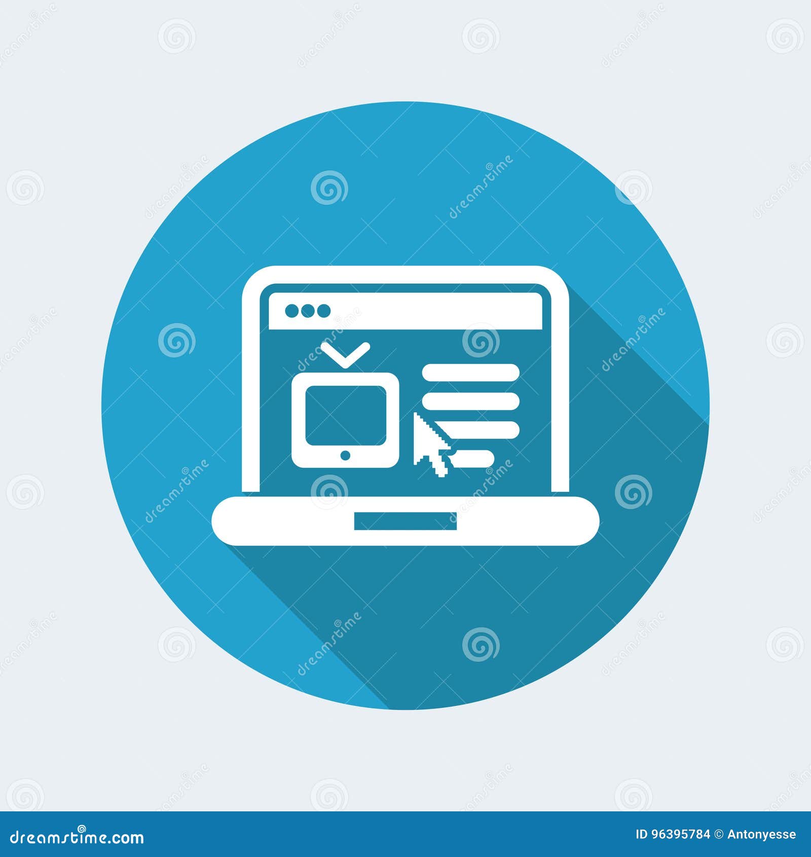 Web Tv site icon stock vector. Illustration of symbol - 96395784