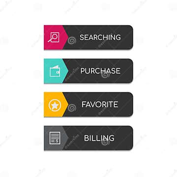 Web and Ui Application Color Button Icon for Modern Website Stock Vector - Illustration of ...