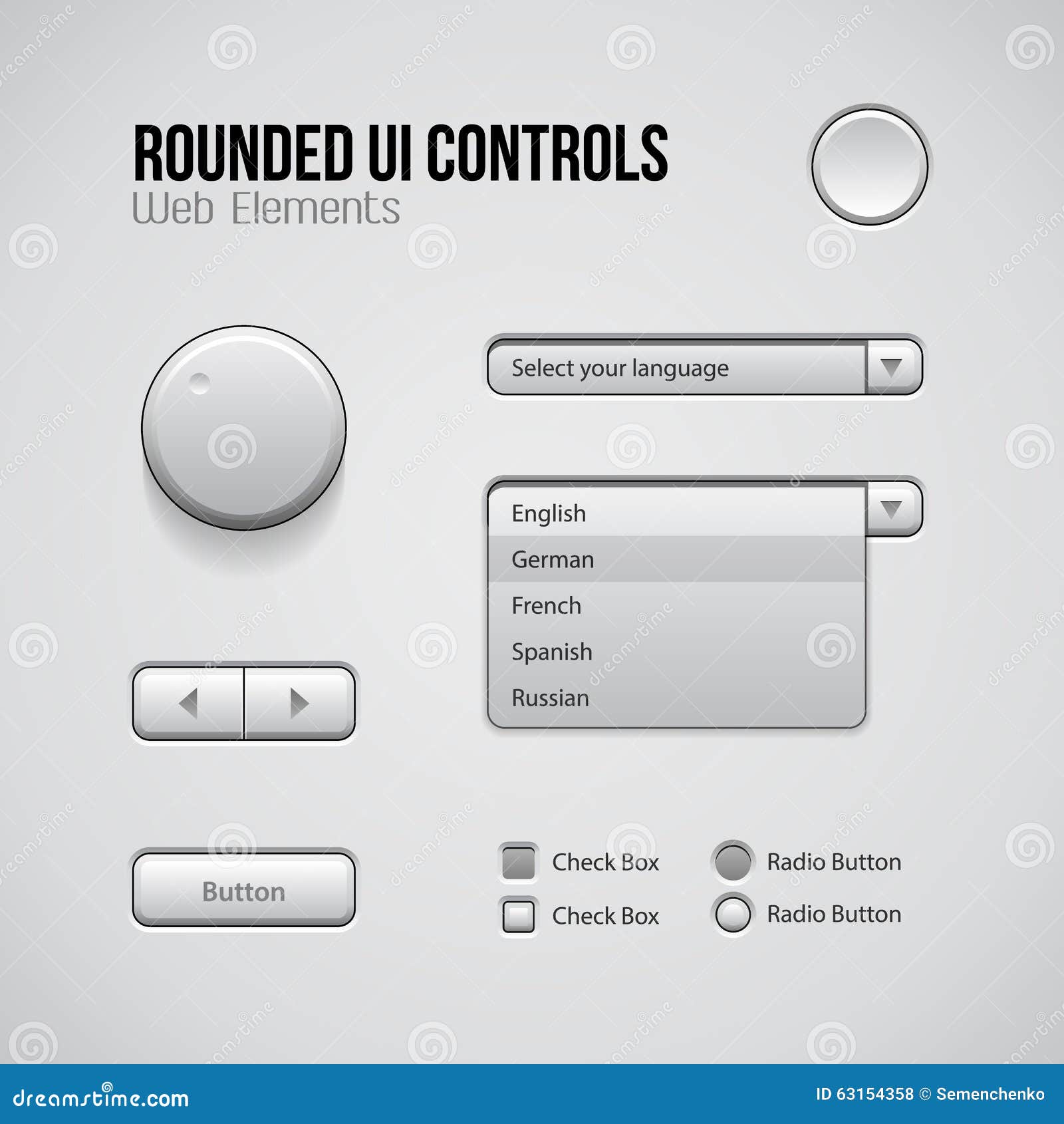 Web UI Controls Design Elements: Buttons, Switchers, on, Off, Player ... Web UI Controls Design Elements: Buttons, Switchers, on, Off, Player ...