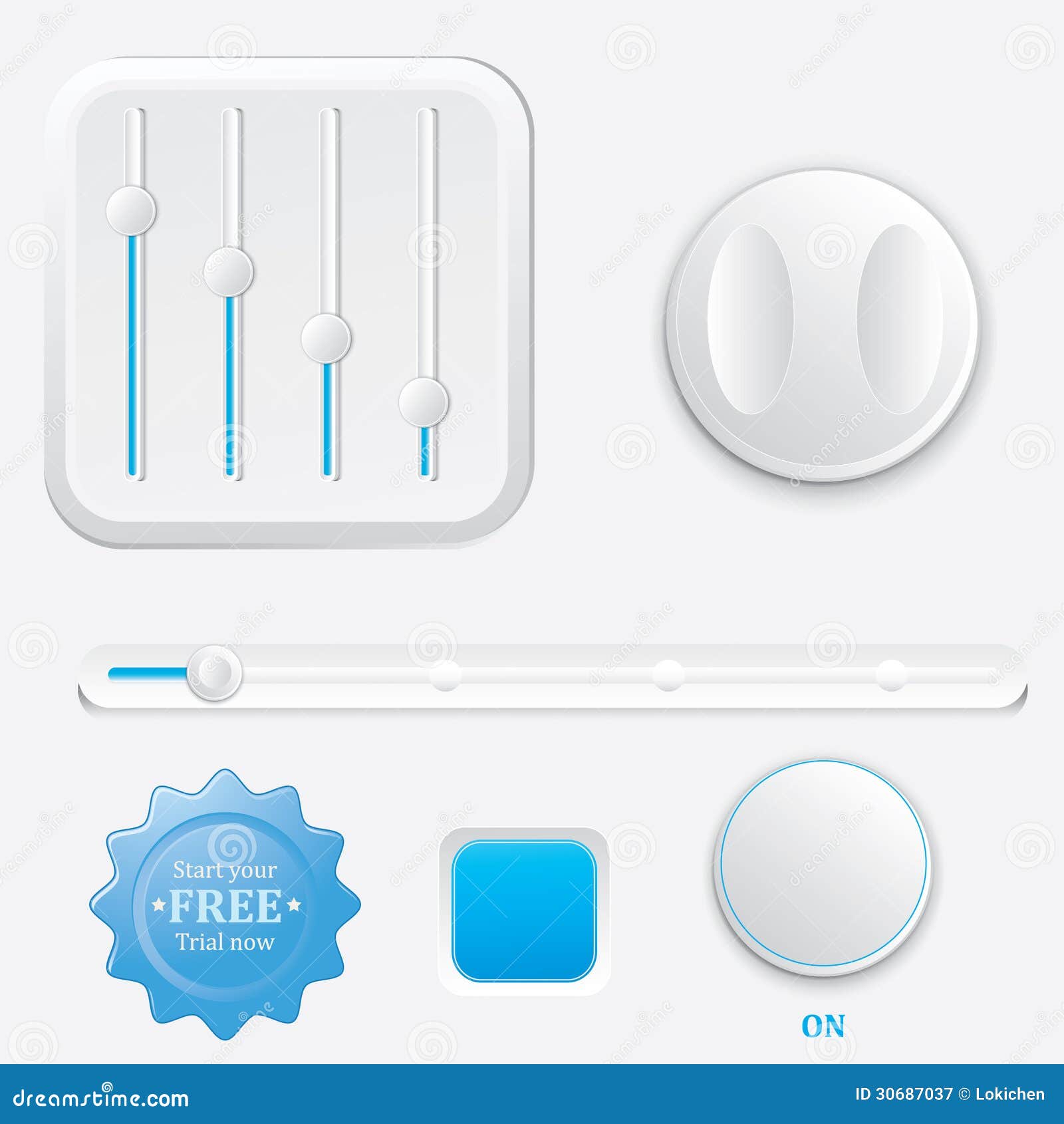 Web UI Elements stock illustration. Illustration of graphic - 30687037