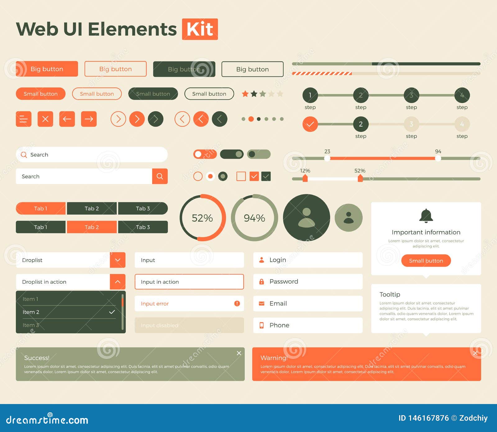 Web-ui-elements-kit copy stock vector. Illustration of data - 146167876