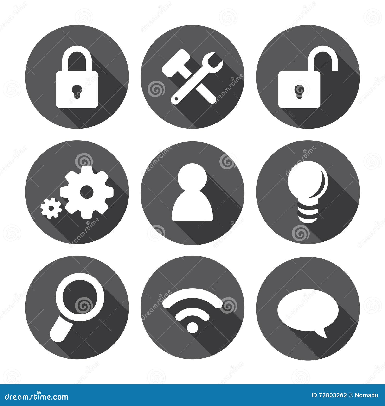 Web UI Icons Monochrome Series Stock Vector - Illustration of business ...