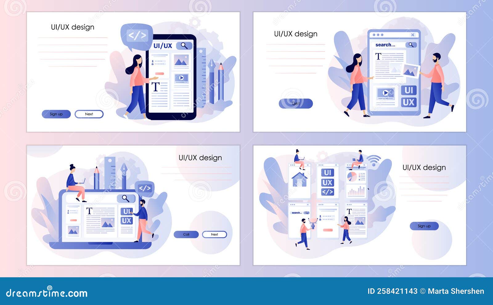 Web Ui Ux Design Mobile App Development Application Design Coding Web Building Concept Stock