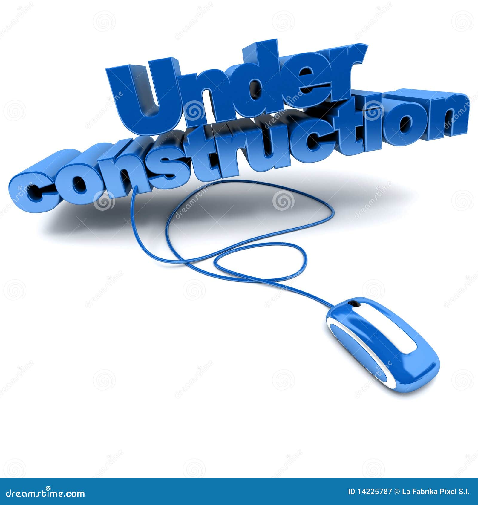Web Under Construction in Blue Stock Illustration - Illustration of ...