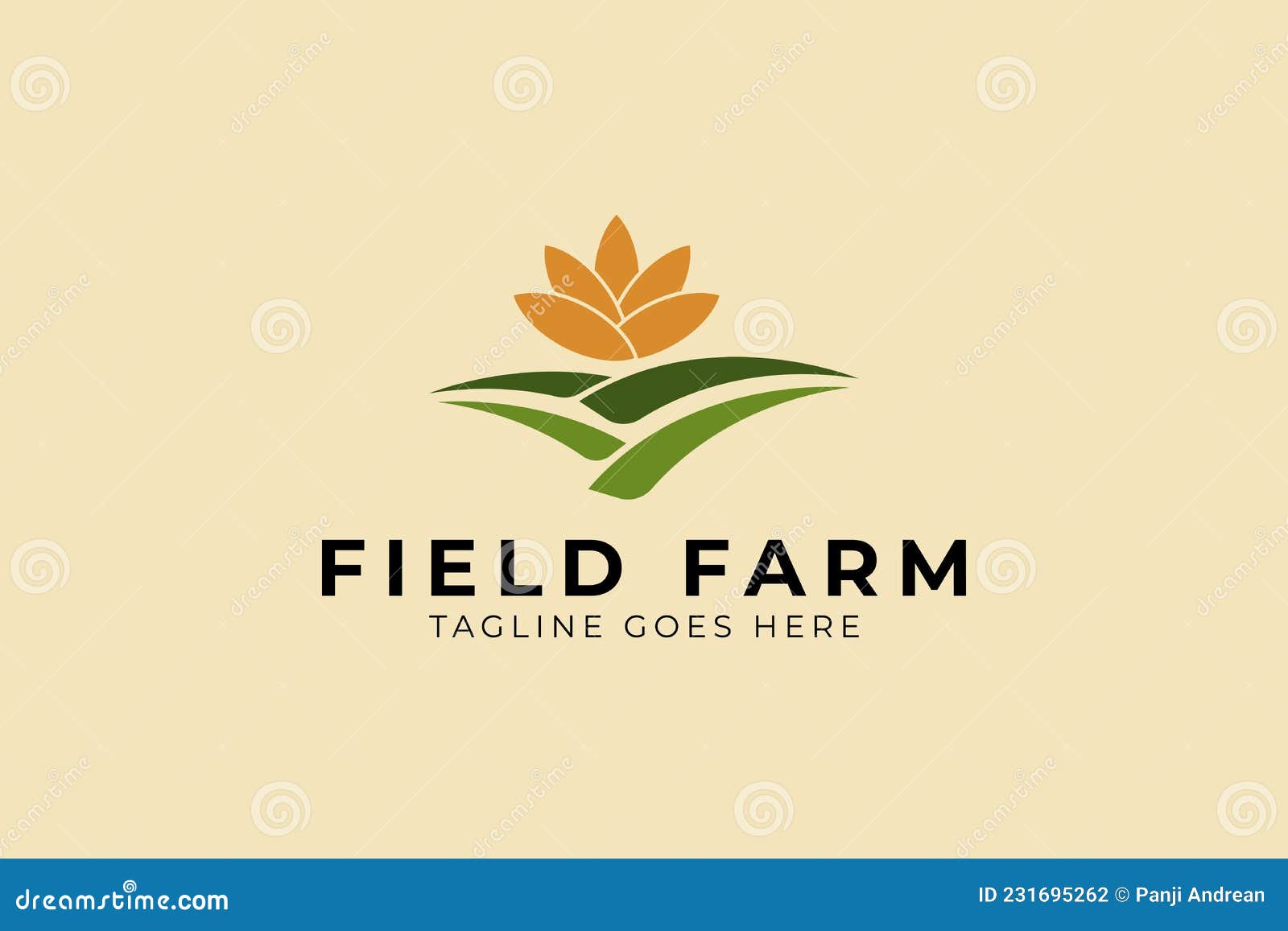 FIELD FARM LOGO DESIGN TEMPLATE Stock Vector - Illustration of label ...
