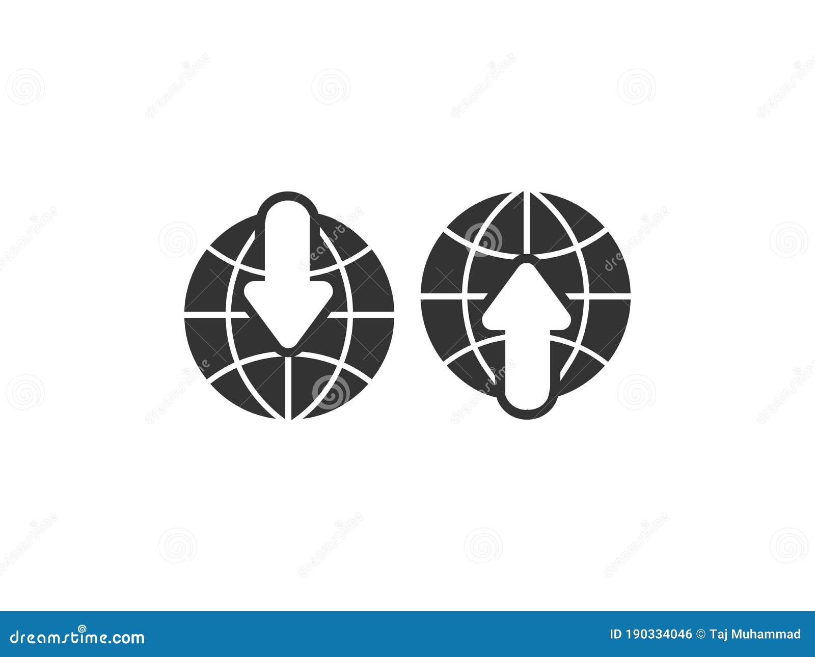 Web Upload & Web Download Icon Stock Vector - Illustration of page ...